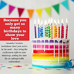 Heard the Moos Red Cow-Themed Birthday Party Invitations for Kids, 20 5x7 Fill In Cards with Twenty White Envelopes by AmandaCreation