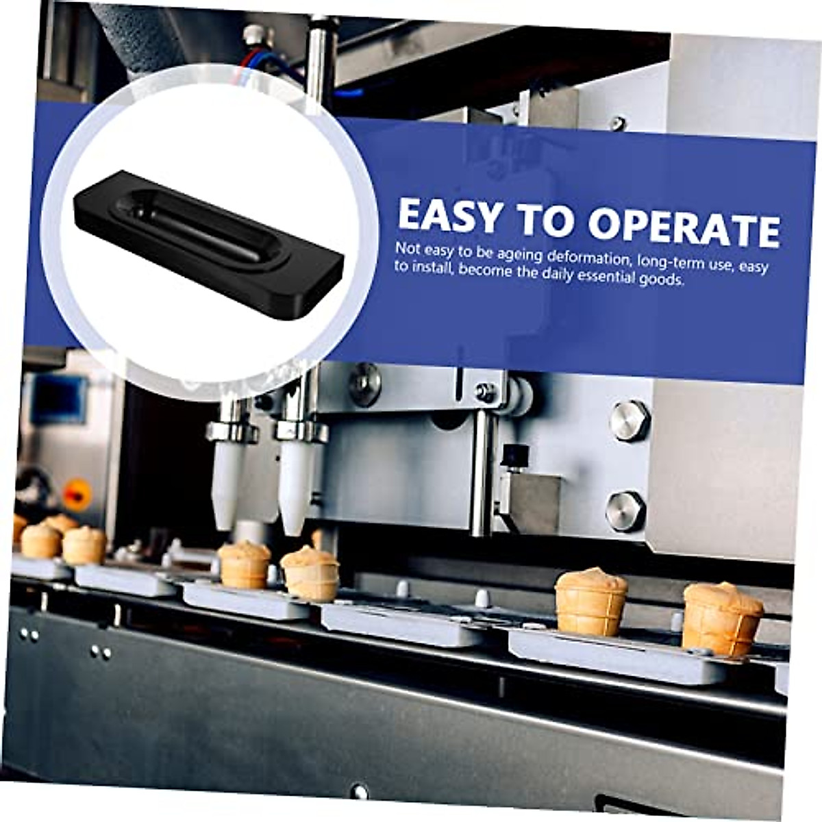 FUNOMOCYA Ice Cream Machine Accessories Ice Cream Accessories Receiving Plastic Large Black