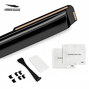 Voron Glass in-Channel Extra Durable Rain Guards for Ford F150 2015-2020 SuperCab, Window Deflectors, Vent Window Visors, 4 Pieces - 230095