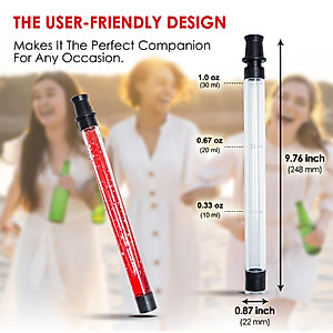 Shot Straw, Landkitch Shot Tube Holder Drinks Straw for Liquor, Beach Pool, Parties, Fits All Standard Bottles, Glasses, Tumbler, BPA-Free, Dishwasher Safe (1 pc)