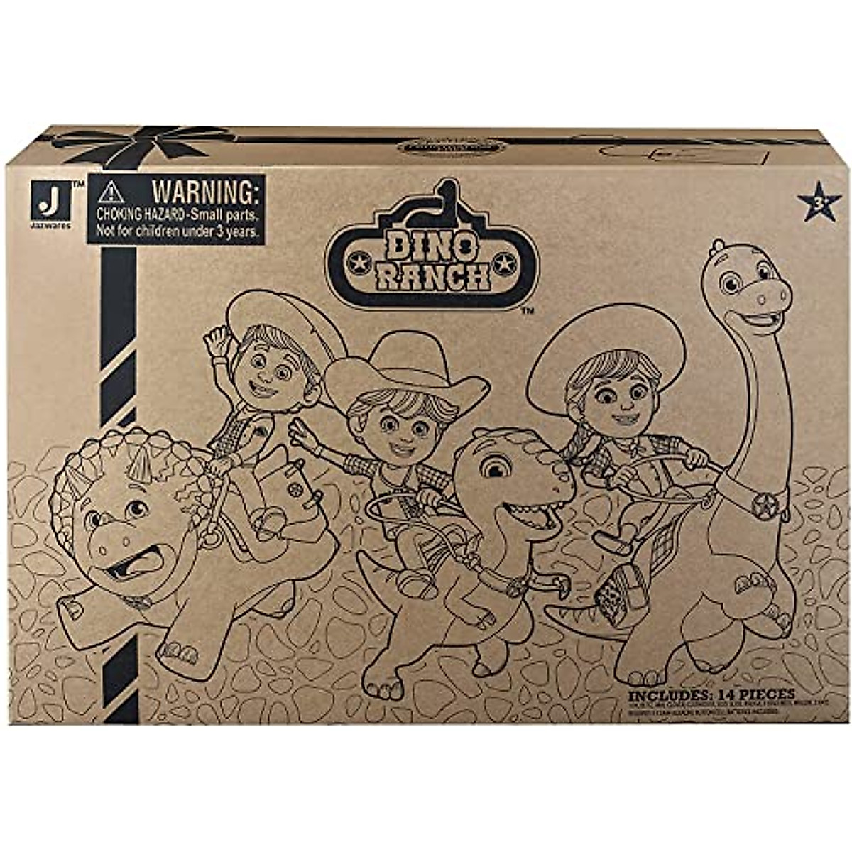 Dino Ranch Clubhouse,Large 12-Inch Playset with Lights & Sound,Features Silo with Slide,Bridge,Extendable Room,2 Dino Ranchers,2 Dinos - Toys for Kids - Amazon Exclusive