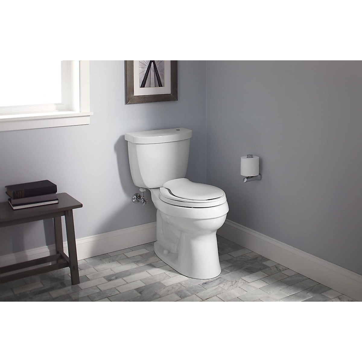 KOHLER K-2599-0 Transitions Nightlight Quiet-Close with Grip-Tight Toilet Seat, White