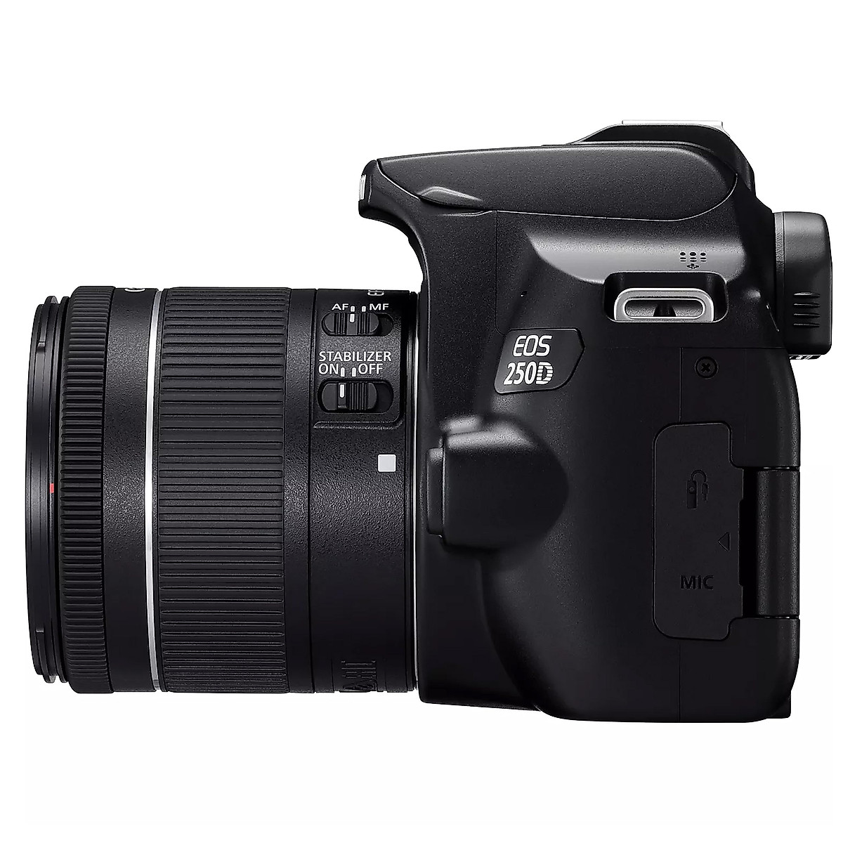 Canon EOS 250D / Rebel SL3 DSLR Camera w/EF-S 18-55mm F/4-5.6 STM Zoom Lens + 55-250mm f/4-5.6 is STM Lens + 64GB Memory, Case, Tripod, Flash, Remote, and More (34pc Bundle) (Renewed)