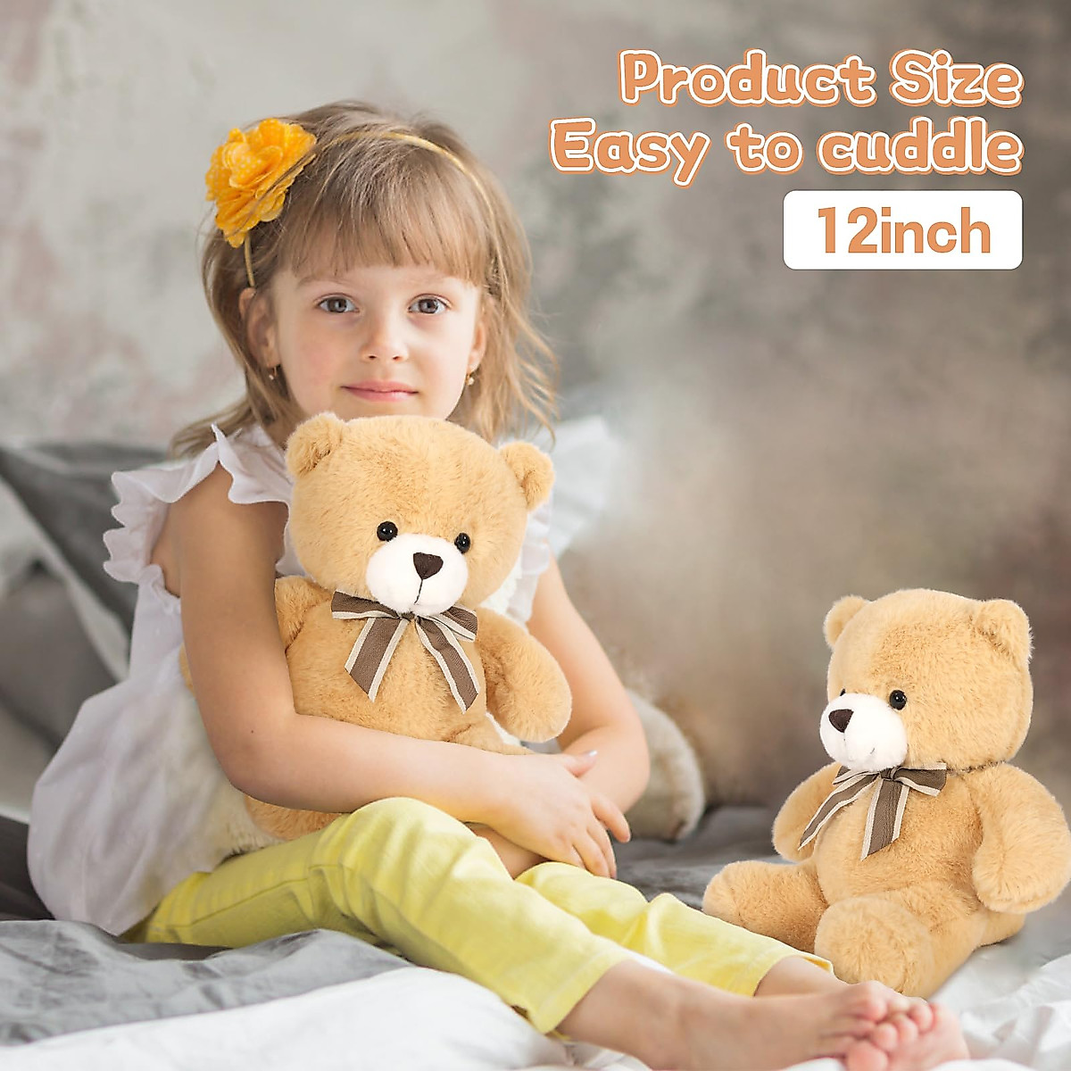 Tezituor Teddy Bear Stuffed Animals,3 Packs Bulk Teddy Bears Plush Toy, Baby Shower Teddy Bears Gift for Boys Girls Kids,12 inches