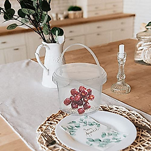 Zerodeko 10Pcs Ice Cream Bucket Clear Plastic Storage Buckets Reusable Ice Cream Freezer Storage Containers with Lids Transparent Tub for Kitchen 0.5L