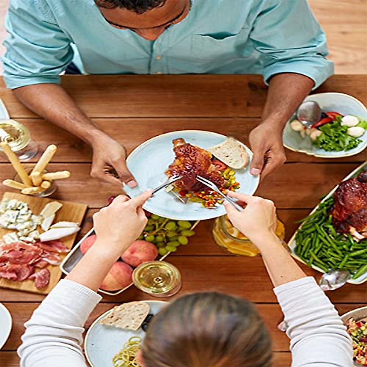 50PCS Stainless Steel Two-tine Fork Tasting Appetizer Forks Portable Cocktail Salad Fruit Forks for Eating Cakes Fruits Salads Used in Weddings Festivals Birthdays Housewarming