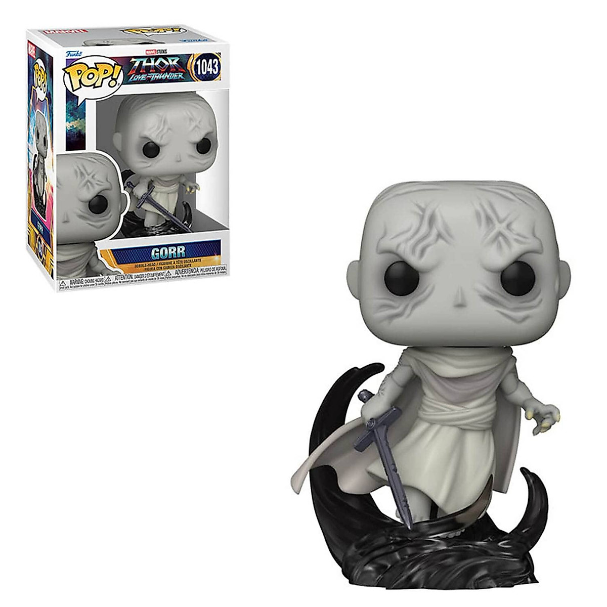 POP Thor: Love and Thunder - Gorr Funko Vinyl Figure (Bundled with Compatible Box Protector Case), Multicolor, 3.75 inches