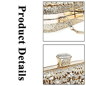 DA BODAN Womens Sparkly Rhinestone Sequin Glitter bag Clutch Evening Handbag Shoulder Bags Purse for Wedding Party Prom