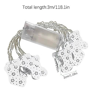 LED Silver Wire Fairy String Lights 6.56Ft 10LED Christmas String Lights Battery Box String Lights for Christmas Tree Room Bedroom Décor