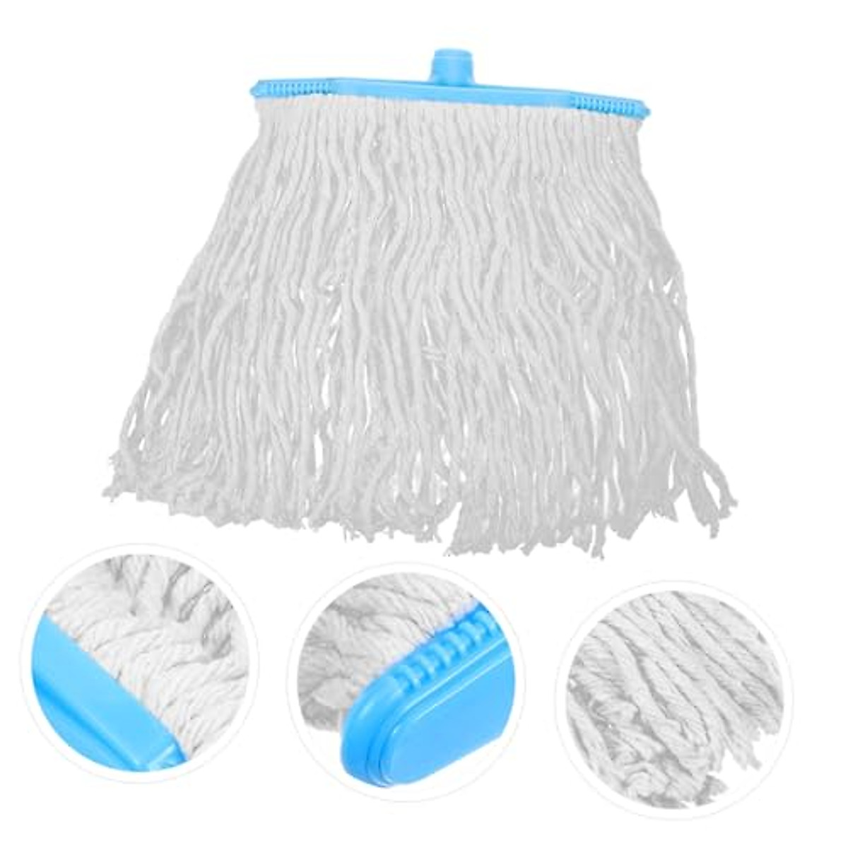 Beavorty Replaceable Mop Head Mop Heads Wet Mop Looped End Rope Mop Head Commercial Mop Heads Industrial Mop Heads Mop Floor Cleaner Pad Mop Refill Replacement Mop Pads Cotton