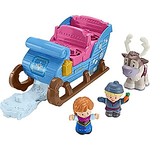 Disney Frozen Kristoff's Sleigh by Little People, Figure and Vehicle Set [Amazon Exclusive]