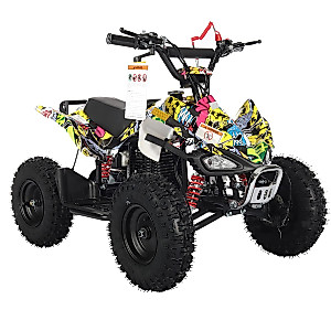 X-PRO Thunder 40 ATV 4 Wheelers 40cc ATV Quads Quad with Gloves, Goggle and Face Mask (Hip Hop)