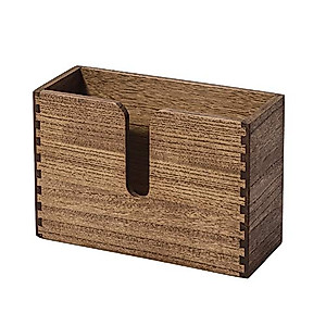 Kirigen Wood Wall Mounted Paper Towel Dispenser CZH-DBR- Dark Brown Paper Towel Holder Countertop for Kitchen Restroom Decor and Bathroom - Holds C Fold, Z Fold, Trifold Hand Tissue Napkins