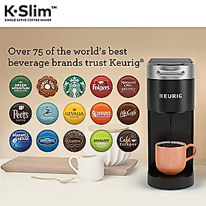 Keurig K-Slim Maker with Newman's Own Organics Newman's Special Blend, 32 Count