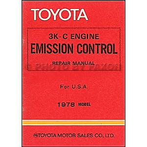 1978 Toyota Corolla 1.2L California Emission Control Manual Original