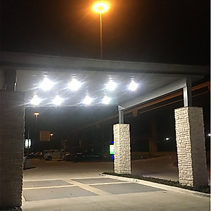 1000LED LED Canopy Lights, 45W (4 Pack), Ceiling Fixtures 5300LM Daylight 5000K, 175W HID/HPS Replacement, Waterproof IP65 Gas Station and Garage Light