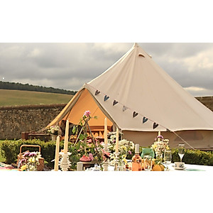 Outdoor Luxury Glamping Bell Tents for Boutique Camping and Occasional Family Camping Trips and Festivals and Human shelter for inhabiting or Leisure(Dia. 5meters)