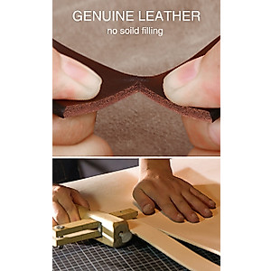 CHAOREN Black Leather Belt - 38mm Double Prong, Handmade and Durable