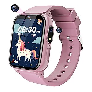 Sueseip Kids Smart Watches Girls Toys Age 6-8, HD Touchscreen Dual Cameras Kids Watch for Girls Ages 8-10, Kids Toy with 35 Games MP3 Learn Card for 5 6 7 8 9 Year Old Girls Christmas Birthday Gifts