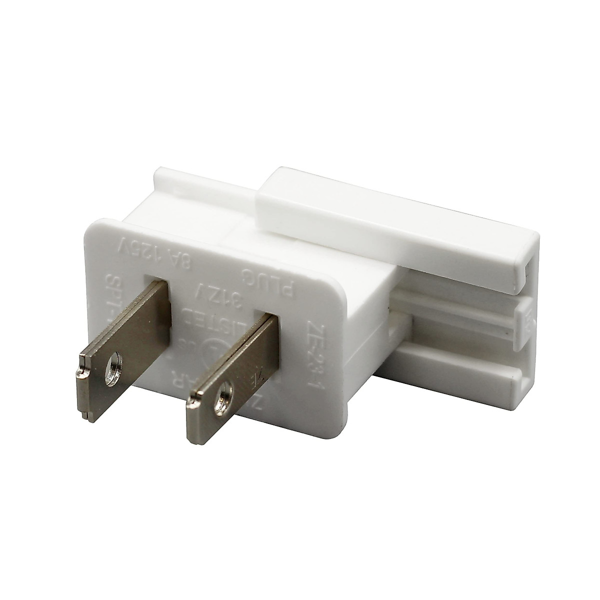 Creative Hobbies SPLUG, Easy Snap On End Plug, For SPT-1 Wire, Residential Grade, Polarized, Non-Grounding, 8 Amp, 125 Volt, White, Pack of 5 Plugs