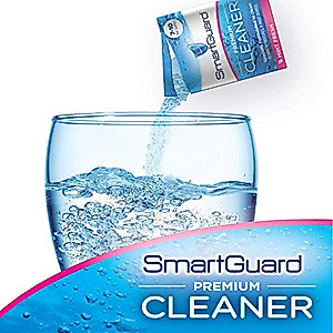 SmartGuard Premium Cleaner Crystals & Cleaning Case -(110 Cleanings)- Removes Stain, Plaque, & Bad Odor from Clear Braces, Dentures, Night Guards, Mouth Guard, & Retainers.