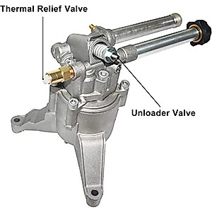 AgiiMan High Pressure Washer Pump Head - Replacement Water Gasoline Pump, 2800 Psi Troy Bilt SRMW22G26-EZ Oil Pump Accssories Fits KARCHER Craftsman, Front Facing Inlet Outlet