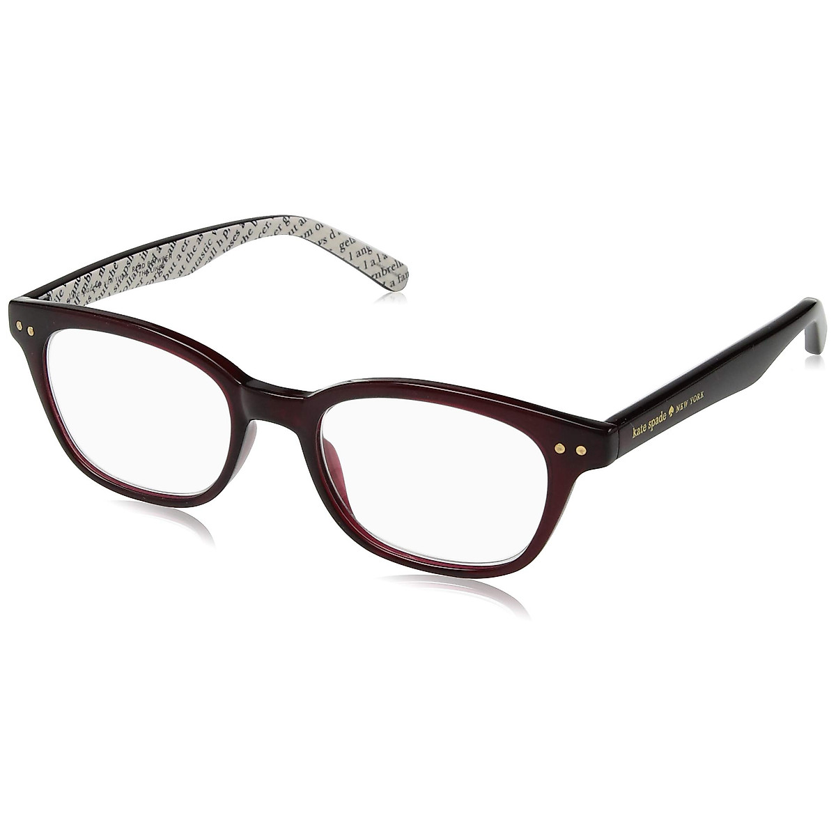 Kate Spade New York Women's Rebecca2 Rectangular Reading Sunglasses, Ople Burg, 49 mm + 1.5