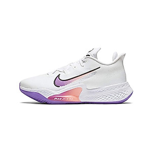 Nike Men's Air Zoom BB NXT Basketball Shoes (White/White/Flash Crimson/Hyper Violet, Numeric_10)