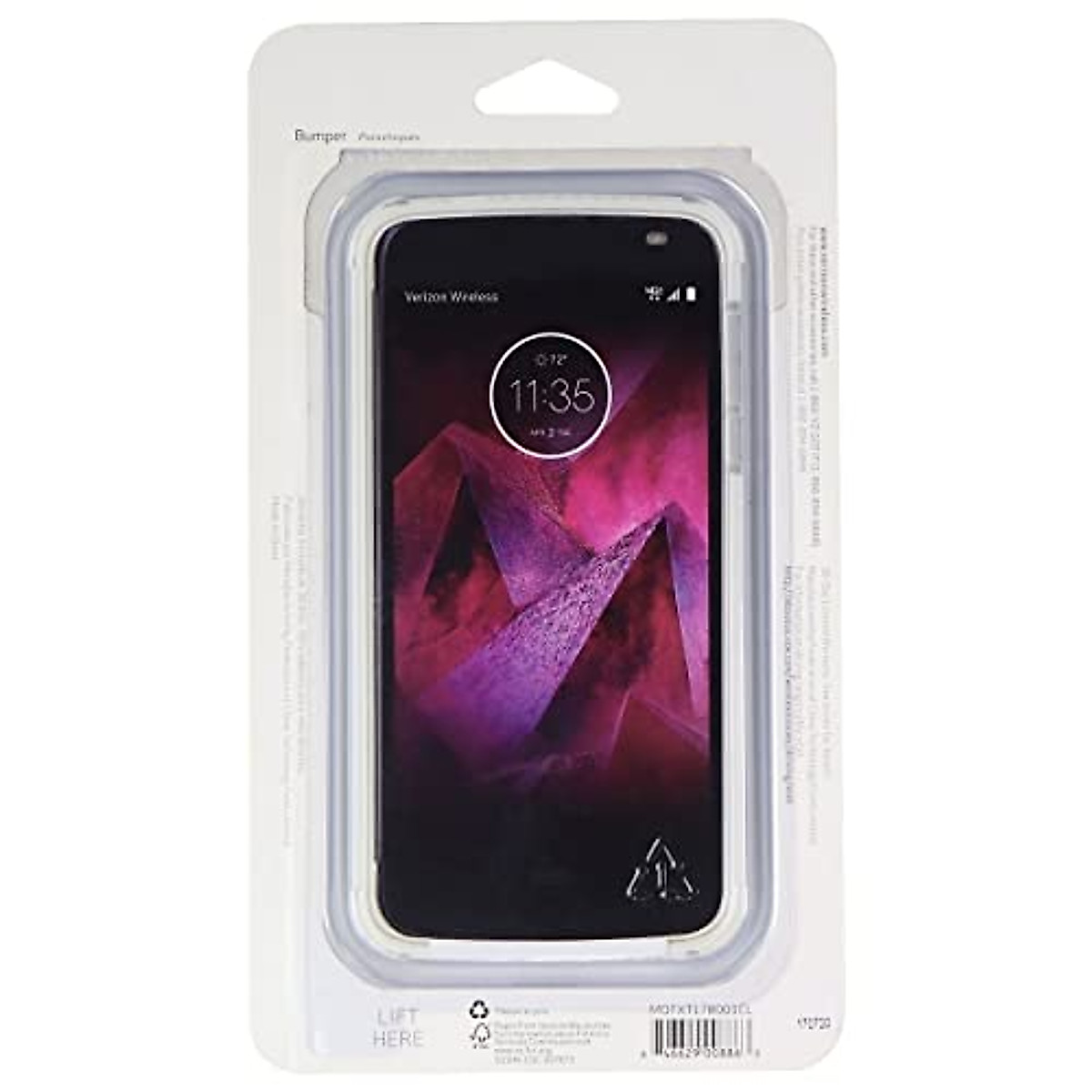 Verizon Bumper Two Tone Slim Case Cover For Motorola Moto Z2 Force Edition - Retail Packaging