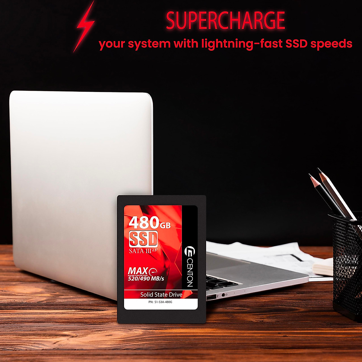 Centon MP Essential SSD 480GB SATA III 2.5 Inch Solid State Drive (S1-S3A-480G)