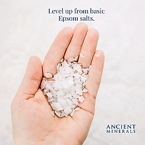 Ancient Minerals Magnesium Bath Flakes - Bathing Alternative to Epsom Salt - Soak in Natural Salts - High-Absorption Efficiency for Relaxation, Wellness & Muscle Relief - 8 lbs