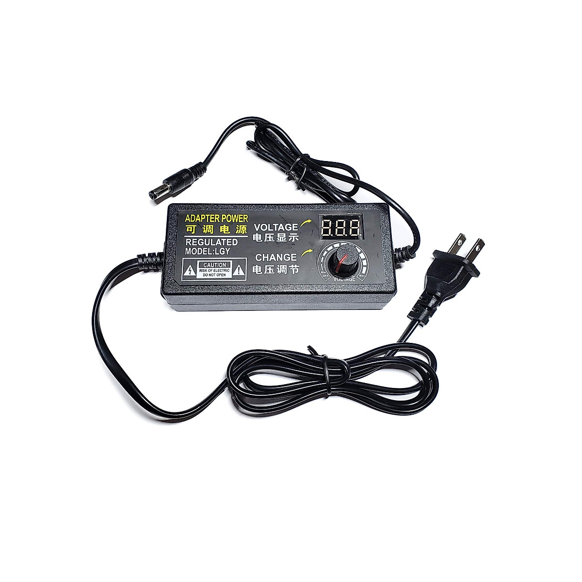 Adjustable AC/DC Switching Power Adapter Variable Voltage DC5525 Power Supply 4-24V 4V 9V 12v 14V 15V 18V 24V 2A 48W Speed Control Volt for Electric Fan Drill Motor Speed Controller Arduino