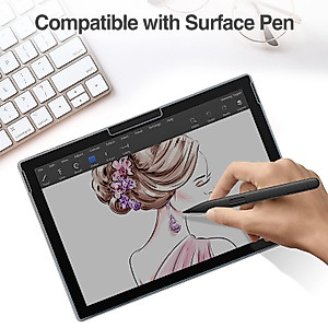 ProCase Privacy Screen Protector for Surface Pro 7 Plus, Pro 7, Pro 6, Pro 5, Pro 4, Tempered Glass Dark Anti-Spy Screen Film Guard for 12.3 Inch Surface Pro 7+/7/6/5/4