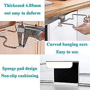 Oniapro Trash Bag Holder for Cabinet Doors & Cupboards, Large Stainless Steel Portable Hanging Garbage Bag Holder, Kitchen Trash Can for Under Sink Trash, Camping Accessories