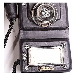 CGF- Decorative Telephones Wall Hanging Phone Model Decorate, Old Fashioned Corded Telephone Landline Phone Wired Telephone for Home Office Hotel, Black