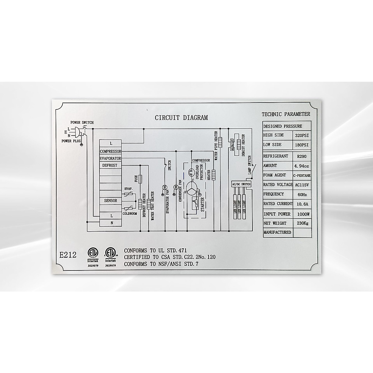 cooler depot Commercial Freezer Glass 2 Double Door Coated Steel Frame&Exterior, Aluminium Interior, Upright Reach in NSF 53" W 8 Shelves, Display Merchandiser 45 cuft -10°F~ 0°F D1.2BM2F