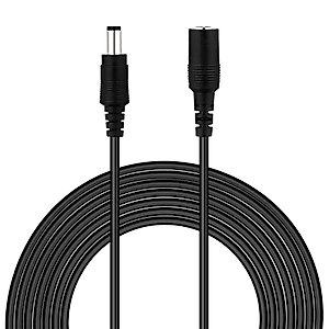 BOAVISION DC 12V Extension Cord,16.5ft(5m) Extension Cord DC Cable 2.1mm x 5.5mm Compatible with 12V DC Power Supply Adapter Cord WiFi Security IP Camera …