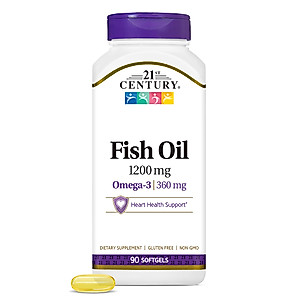 21st Century Maximum Strength Omega-3 Fish Oil 1200 Milligrams 90 Sgels