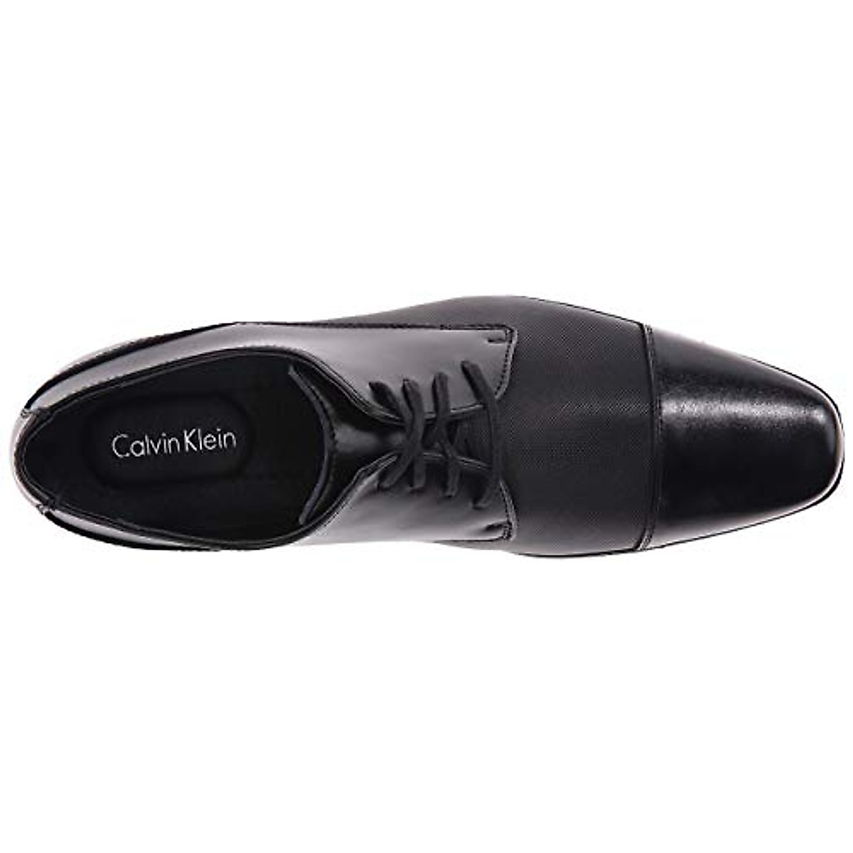 Calvin Klein Men's Bram Oxford, Black Diamond Leather, 9.5