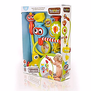 Yookidoo Kids Bath Toy - Submarine Spray Station - Battery Operated Water Pump with Hand Shower for Bathtime Play - Generates Magical Effects (Age 2-6 Years)