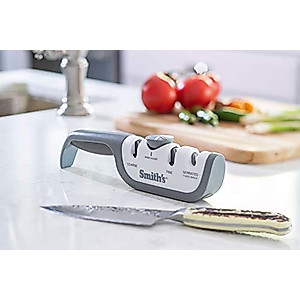 Smith's 51109 Select Angle Adjust Manual Knife Sharpener, White/Gray