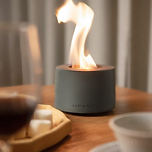 Tabletop Fire Pit,Mini Personal Fireplace,Table top Fireplace,Portable Ethanol Fireplace, Smores Maker,Rubbing Alcohol Concrete Fire Bowl Pot for Indoor and Outdoor use