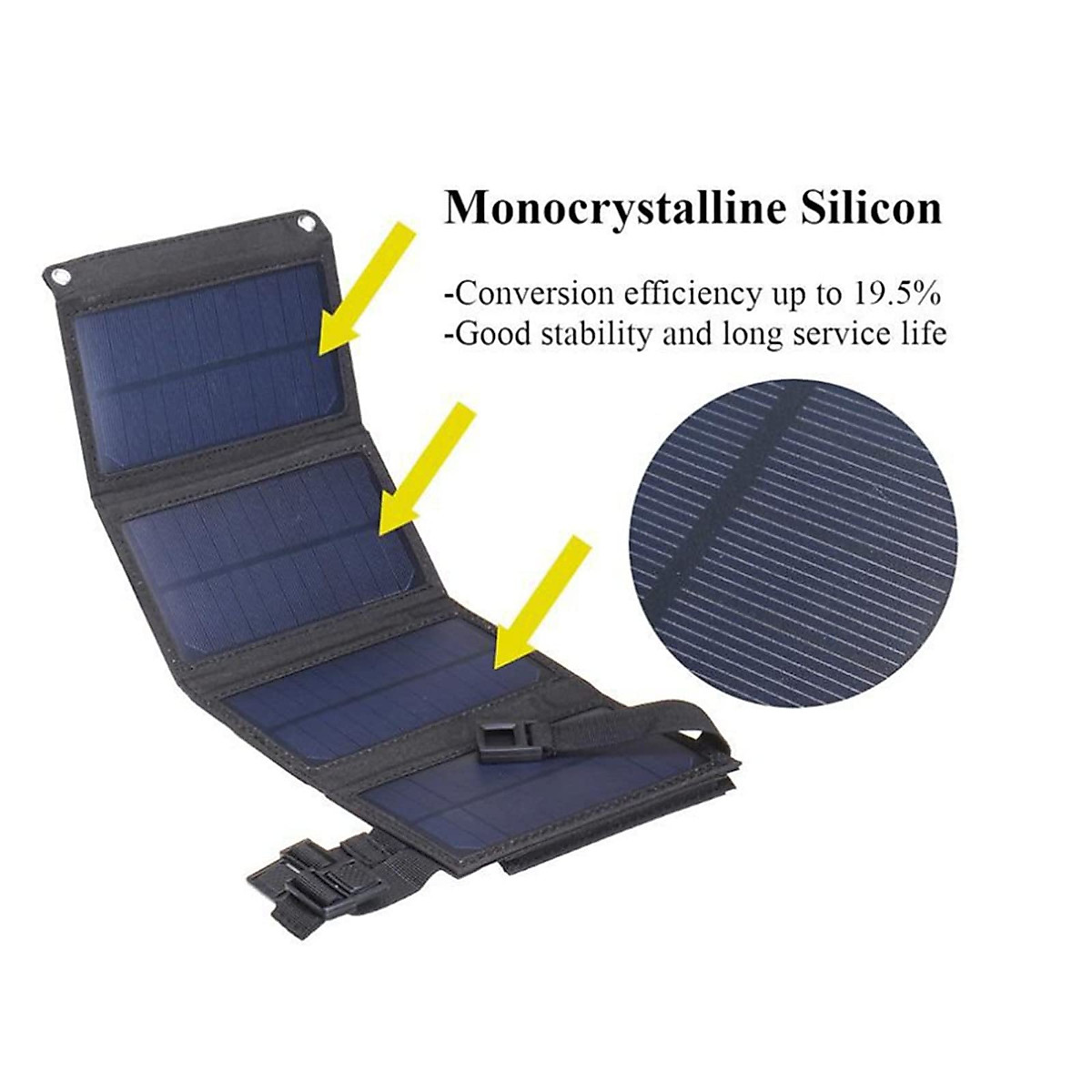 Solar Panels Portable - 10 Wa-tts Solar Panel High-Efficiency Module Monocrystalline Technology Work Mountain Climbing and Camping Outdoor Sports