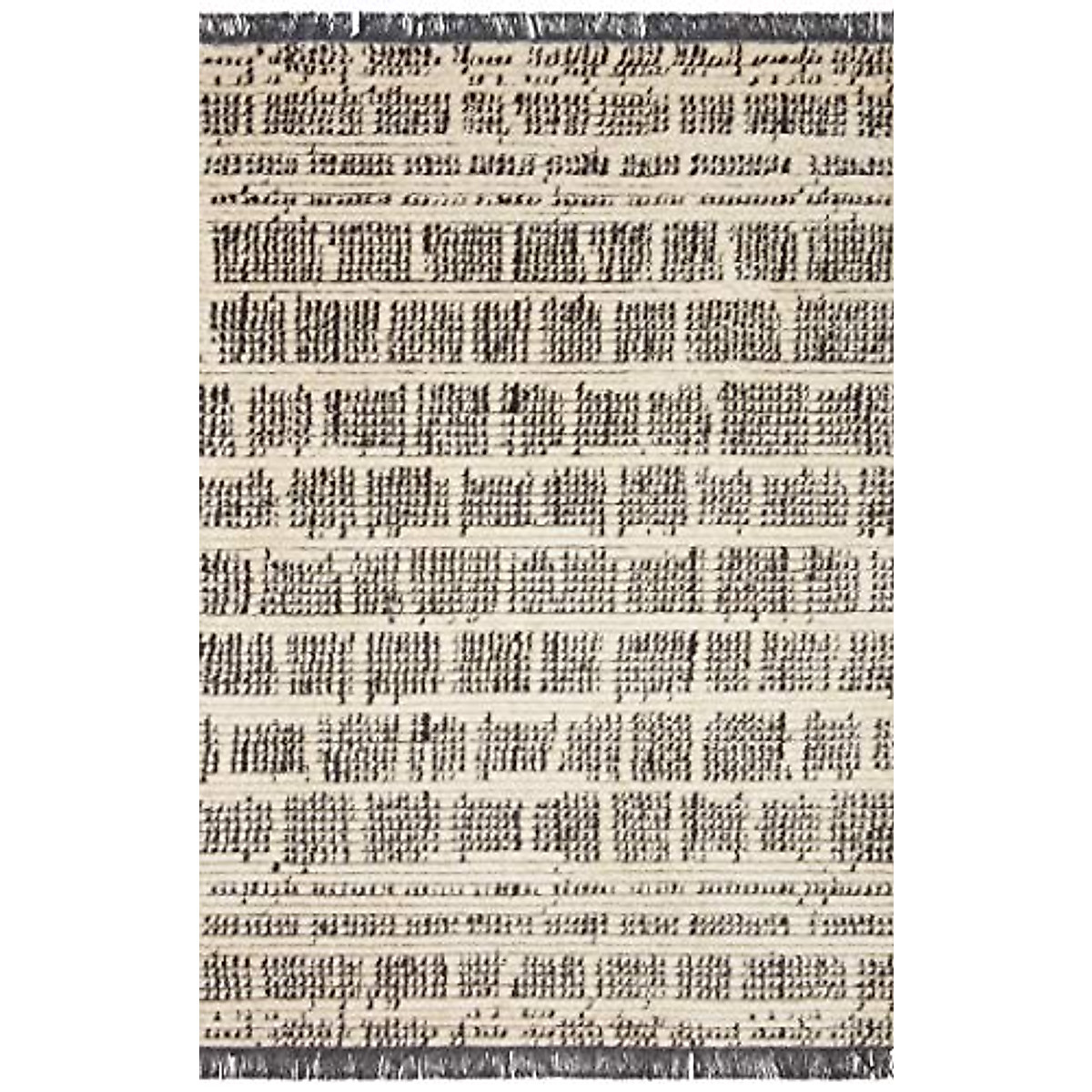 Chris Loves Julia x Loloi Alice Collection ALI-02 Cream / Charcoal 18" x 18" Sample Rug