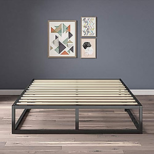 ZINUS Joseph Metal Platforma Bed Frame, Mattress Foundation, Wood Slat Support, No Box Spring Needed, Sturdy Steel Structure, King