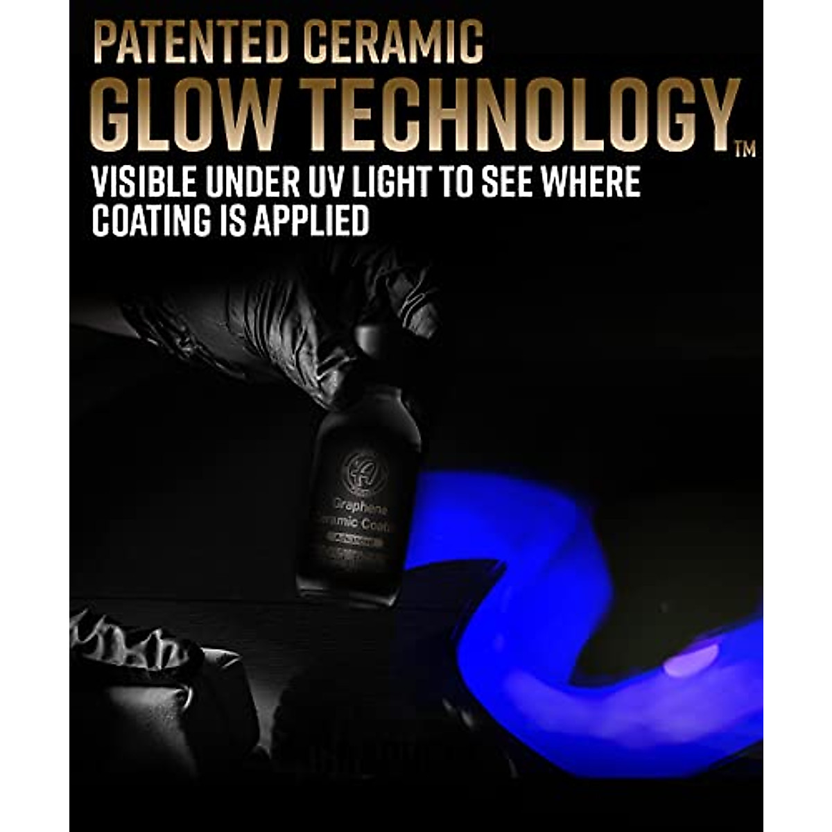 Adam's Advanced Graphene Ceramic Coating (60ml) - 10H Graphene Coating for Car Detailing Professionals | 9+ Years of Protection & Patented UV Glow Technology | Apply After Car Wash & Paint Correction