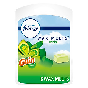 Febreze Odor-Fighting Wax Melts Air Freshener with Gain Original Scent, 6 count