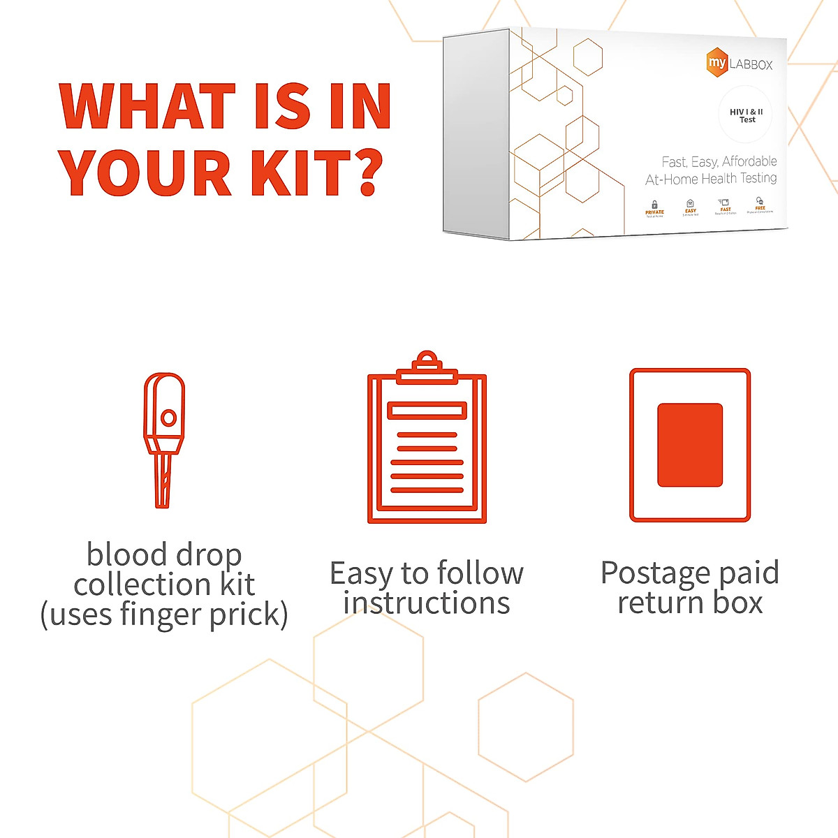 STD at Home Test for Women HIV-1 and HIV-2 by myLAB Box