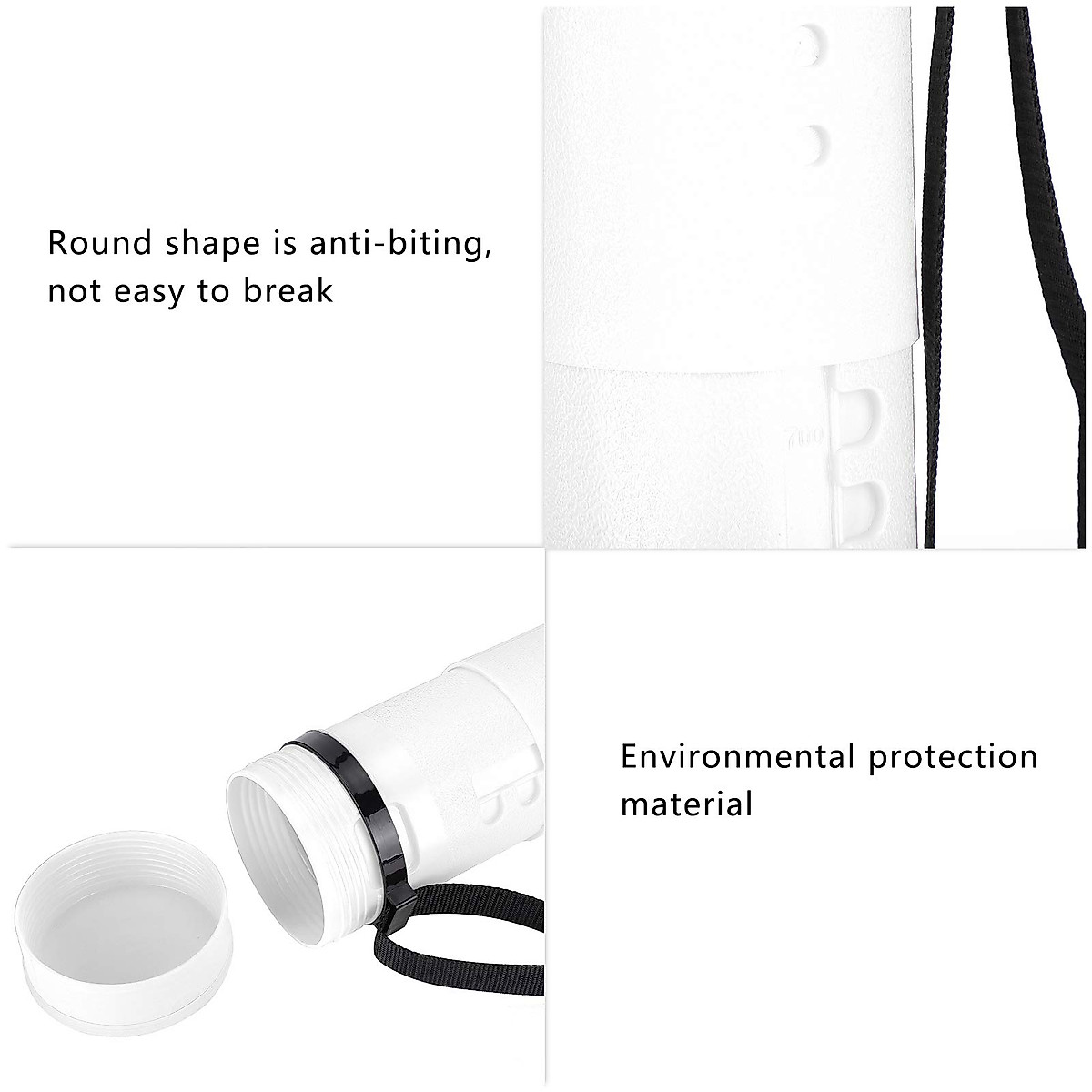 Poster Tube, Drawing Storage Tube, with Strap PE Moisture-Proof Waterproof for Posters Maps Artworks Documents(White)