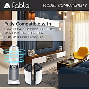 2 Pack TP06 Replacement Filter Compatible with Dyson TP06 TP04 HP04 HP06 TP07 HP07 HP09 TP09 TP08 PH01 PH02 PH03 360° Combi 2 in 1 HEPA+Carbon Filters,Black